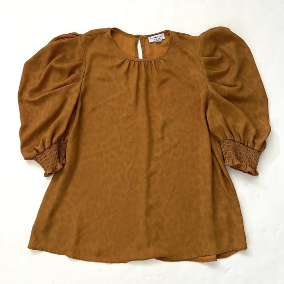 Current Air | Tops | Current Air Size M Yellow Blouse Long Puffed ...